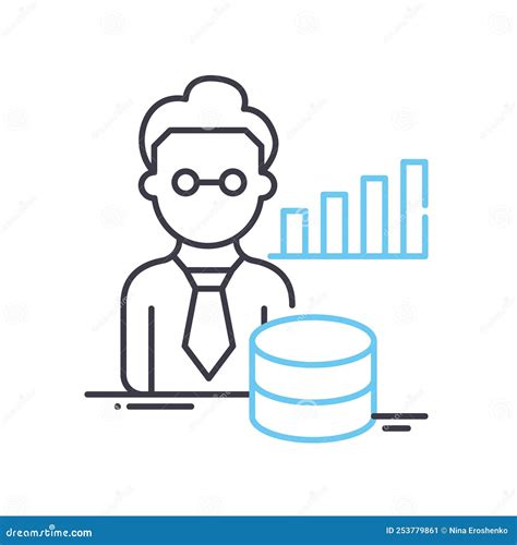 Crm Line Icon Outline Symbol Vector Illustration Concept Sign Stock Vector Illustration Of