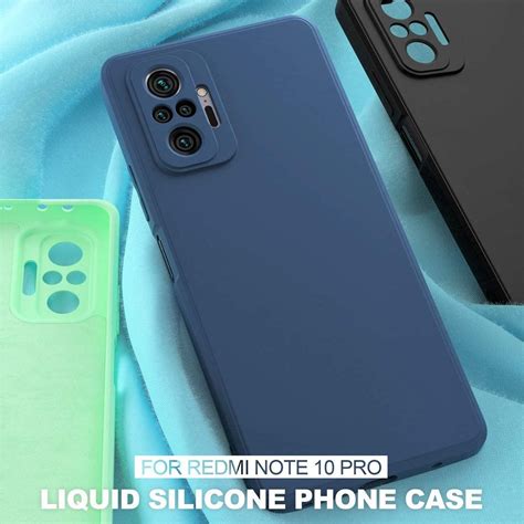For Redmi Note Pro Note Pro Max Liquid Silicone Soft Gel Rubber Shockproof Cover