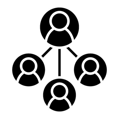 Premium Vector Delegation Of Work Glyph Solid Black Illustration