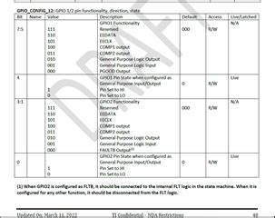 TPS Registers GPIO CONFIG XE GPIO CONFIG XE Their Values Will Not Be