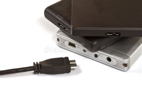 External Hard Drive With Usb Cable Stock Image Image Of Disc Hardware