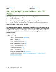 06 02 Task Alg 2 Docx Name Date Babe Facilitator 6 02 Graphing Exponential Functions