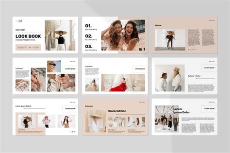 Minimal Nude Color Fashion Lookbook Powerpoint Incl Agency And Plan Envato