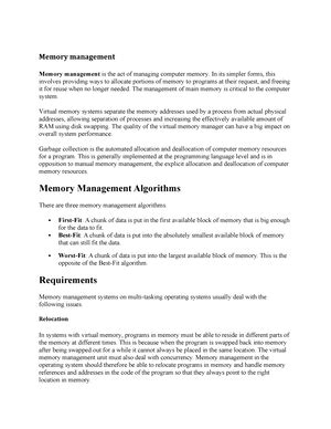 Operating System 1 Notes OPERATING SYSTEM LECTURE NOTES Table Of