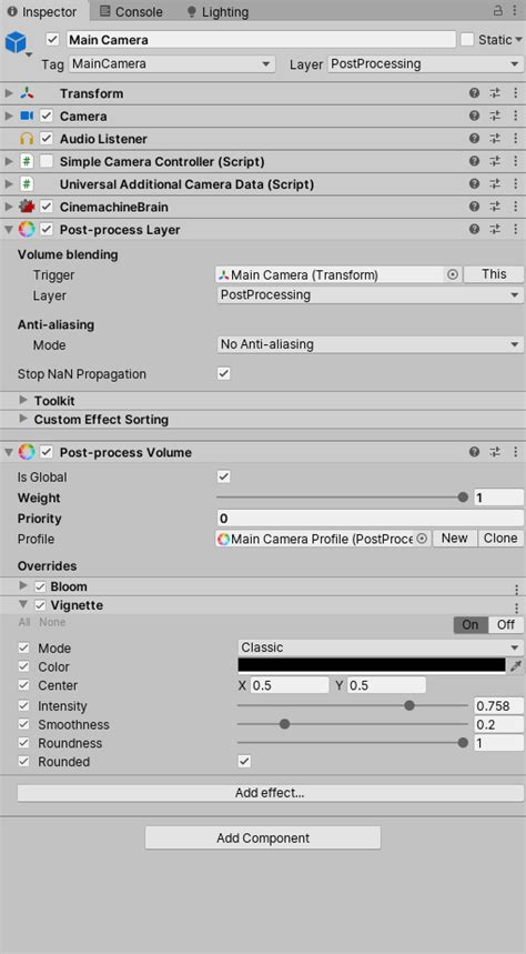 Postprocessing Adapter Conflicts With Cm 233 Unity Engine Unity Discussions