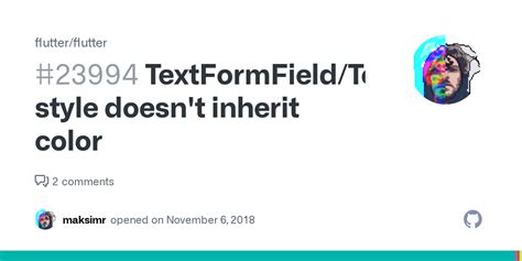 Textformfieldtextfields Style Doesnt Inherit Color · Issue 23994