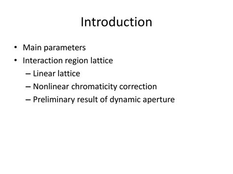 interaction region design for the partial double ring scheme ppt download