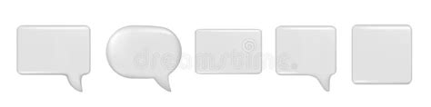Realistic 3d Gray Speech Bubble Text Message Box Chatting Box Decorative 3d Element Chat