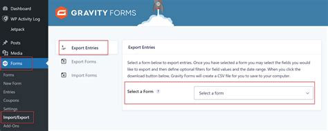 How To Export Form Entries Gravity Forms