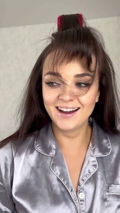 Укладка челки на бигуди #hairtutorial #hairstyle #hairstyles # ...