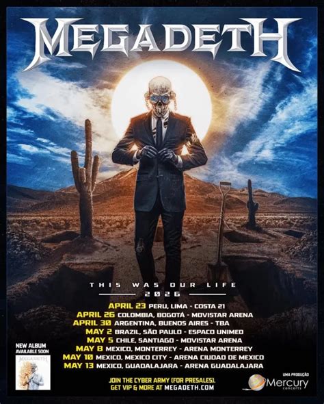 Megadeth Anuncia Segunda Fecha En La Arena Cdmx This Was Our Life