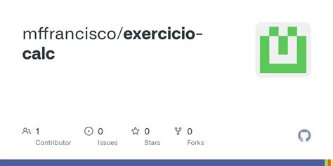 GitHub Mffrancisco Exercicio Calc