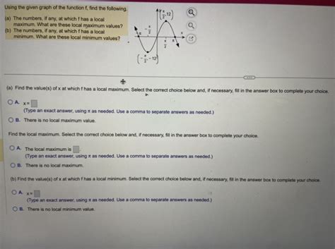using the given graph of the function f find the