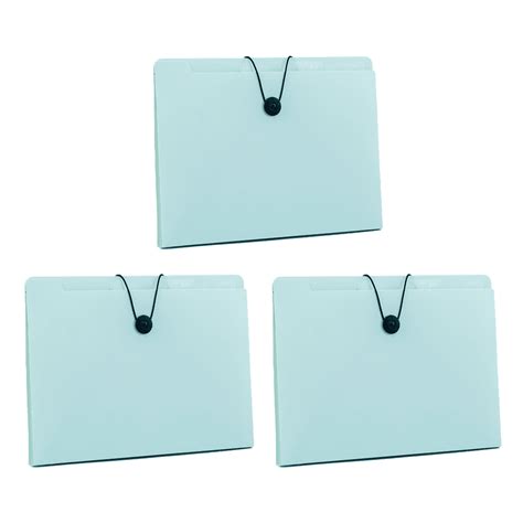 Big Capacity 5 Pocket Expanding File 3pcs Plastic Expandable File Folder