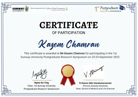 Kazem Chamran On Linkedin Sunway Universitys First Postgraduate Research Symposium In This…