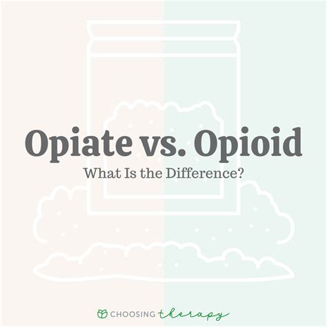 Opiates Vs Opioids Understanding The Difference