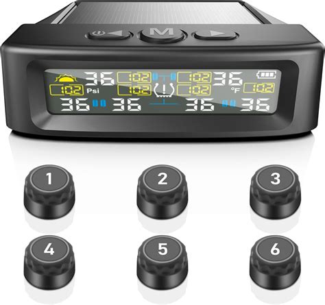 Tire Pressure Monitoring System With Solar Charge Tpms