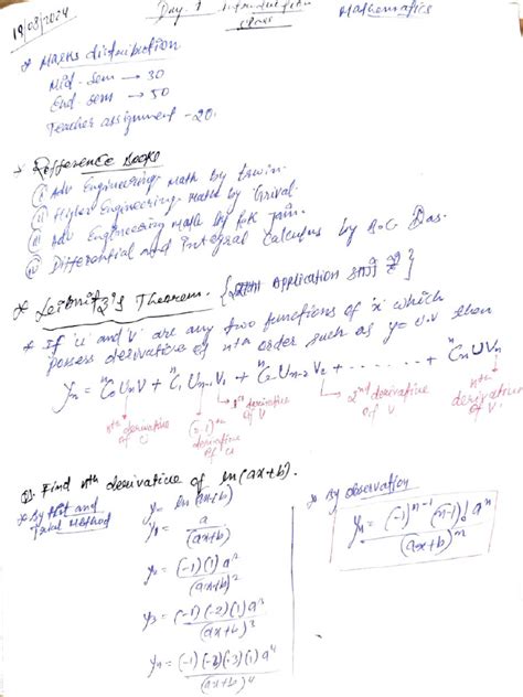 Mathematics Class Notes Mid Sem Pdf