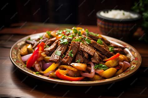 Premium Ai Image Traditional Peruvian Lomo Saltado