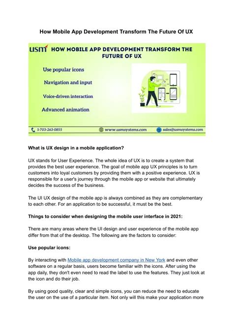 PPT How Mobile App Development Transform The Future Of UX PowerPoint Presentation ID