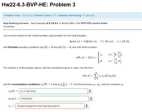 solved hw22 6 3 bvp he problem 3 problem value 10