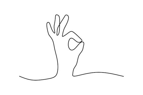 Premium Vector Hand Agree Gesture Oneline Continuous Editable Line Art