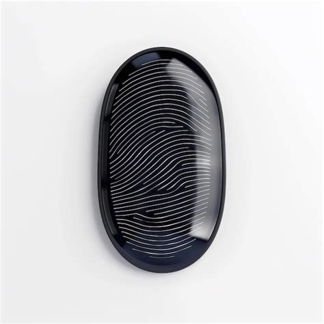 Futuristic Biometric Fingerprint Scanner On White Background For Security Authentication