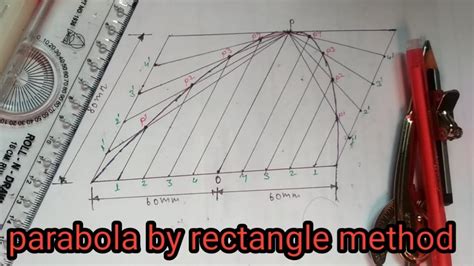 How To Draw Parabola By Rectangle Method For Engineering Drawing In Easy Way Youtube