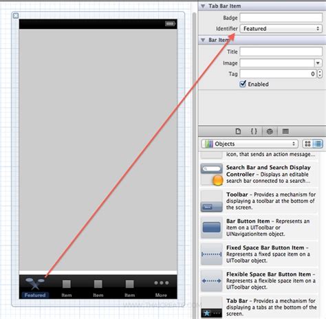 Iosiphone Tab Bar Uitabbar And Tab Bar Item Uitabbaritem Objective C Iphone