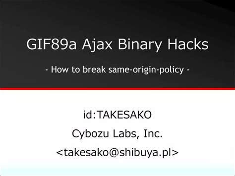 ppt 89a ajax binary hacks powerpoint presentation free download