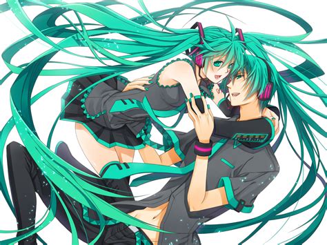 Hatsune Miku And Hatsune Mikuo Vocaloid Drawn By Yuuno Yukioka Danbooru