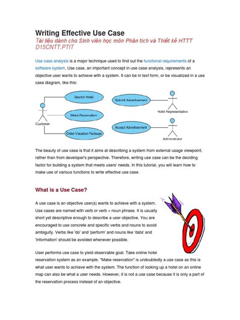 writing effective use case pdf use case systems engineering