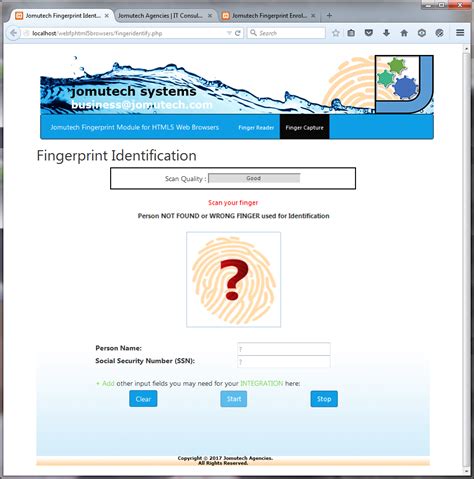 This Html5 Web Browser Fingerprint Authentication Module Software Code
