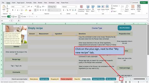 Create The Ultimate Meal Planner Template Using Excel Mark S Excel Tips