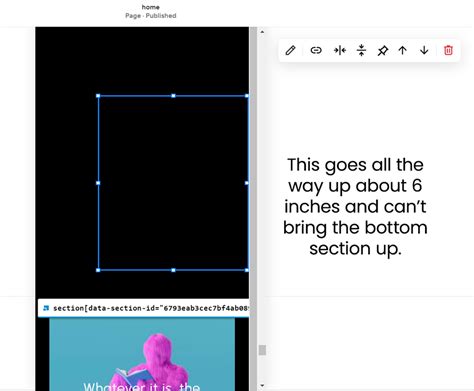 help removing extra space on mobile view with image blocks from desktop view customize with