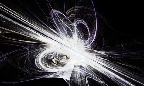 Skina En Fantastisk Vit Linje I Ett Rasande Stock Illustrationer