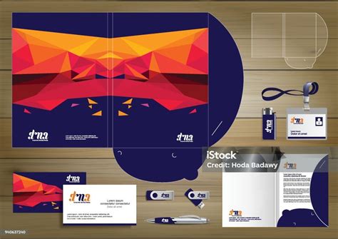 디지털 기술 회사에 대 한 폴더 템플릿 디자인입니다 편지지 블루 레드 비즈니스 또는 작업 프로 모션 사용 하는 사람들 커뮤니티 친구 프레 젠 테이 션 디자인의 요소 개체