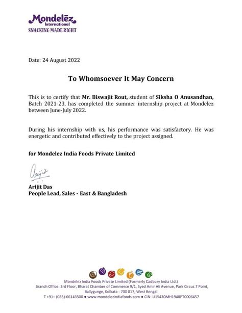 Biswajit Rout On Linkedin Mondelezinternational Summerinternship2022 Markets