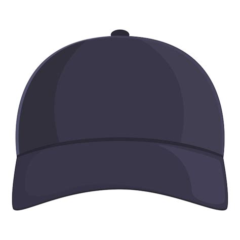 Premium Vector Black Baseball Hat Icon Cartoon Vector Cap Template