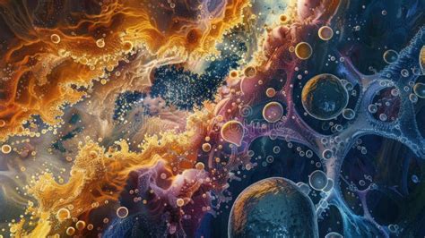 Macro View Abstract Background Micro Life Inside Cell Textured