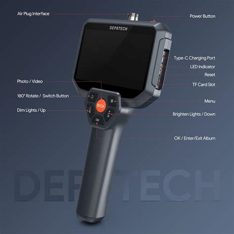 Depstech Ds590 Dual Lens Endoscope Camera With 5 Ips Screen