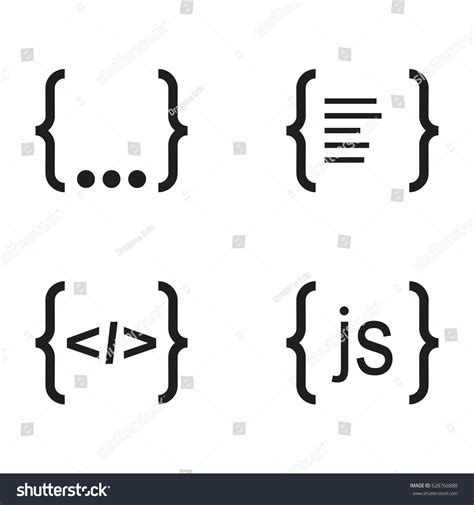 Code Iconprogramming Code Icon Web Development Stock Vector Royalty Free 628766888 Shutterstock