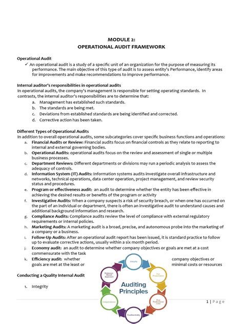 Module 2 Operational Audit Framework Pdf Audit Internal Control