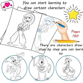 How To Draw Cartoon Characters Worksheets