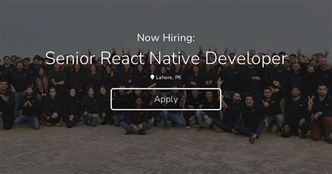Senior React Native Developer At Dubizzle Labs