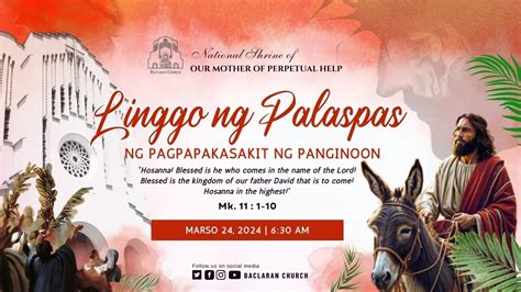 Baclaran Church: Linggo ng Palaspas ng Pagpapakasakit ng Panginoon - YouTube