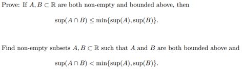 Solved Prove If Ab⊂r Are Both Non Empty And Bounded Above