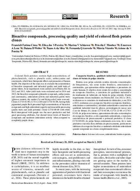 Pdf Bioactive Compounds Processing Quality And Yield Of Colored