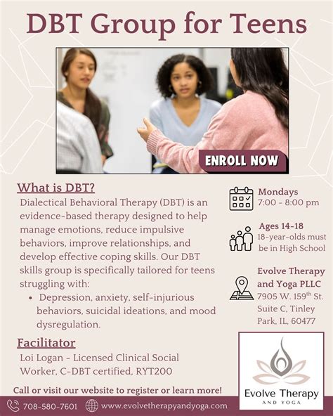 Introducing Evolve Therapy And Yogas Teen Dbt Skills Group Empowering