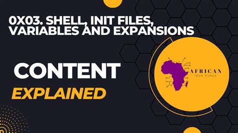 0x03 Shell Init Files Variables And Expansions Content Review Alx